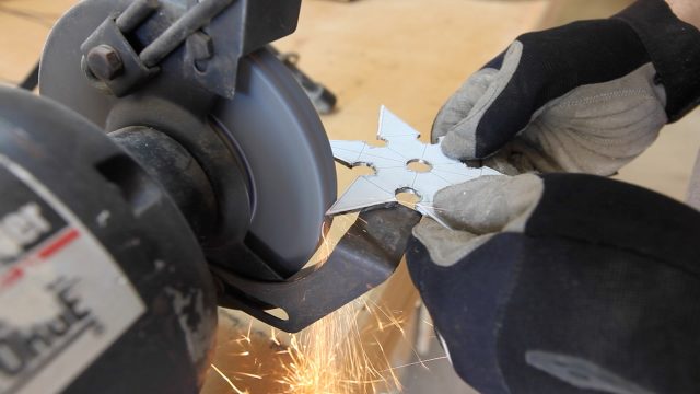 Make a Throwing Star from a Saw Blade - The Geek Pub