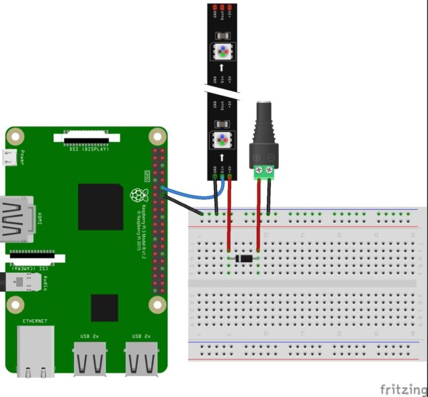Wiring WS2812b Addressable LEDs to the Raspbery Pi - The Geek Pub