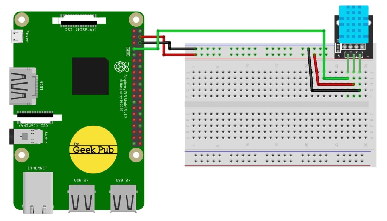 Using the DHT11 Temperature Sensor with the Raspberry Pi - The Geek Pub