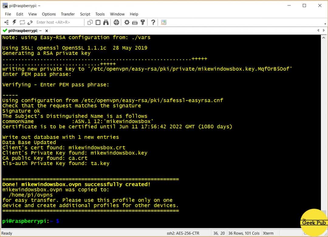 Setup a Raspberry Pi VPN Server - The Geek Pub