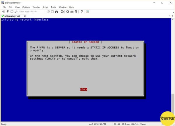 Setup a Raspberry Pi VPN Server - The Geek Pub