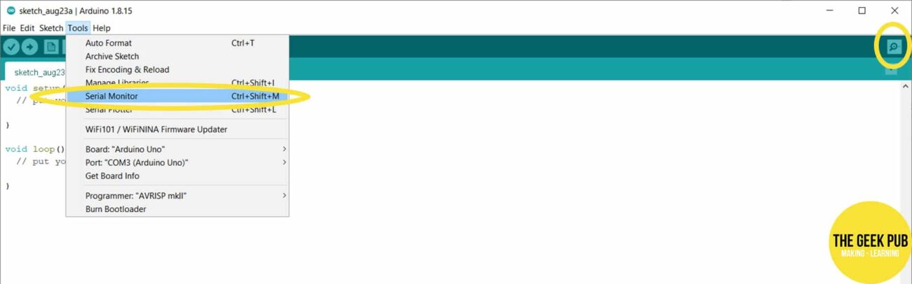 Arduino Serial Monitor Basics - The Geek Pub