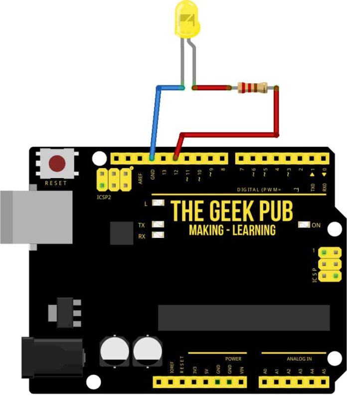 Arduino: Blinking an LED - The Geek Pub