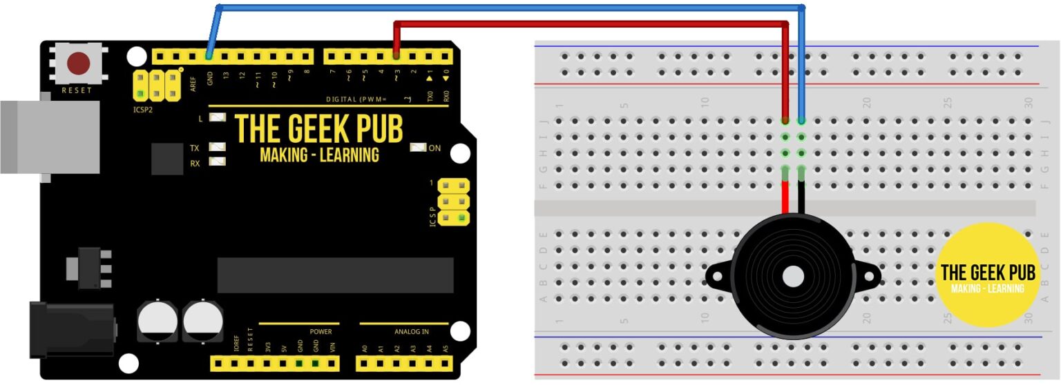 Arduino Piezo Buzzer Tutorial - The Geek Pub