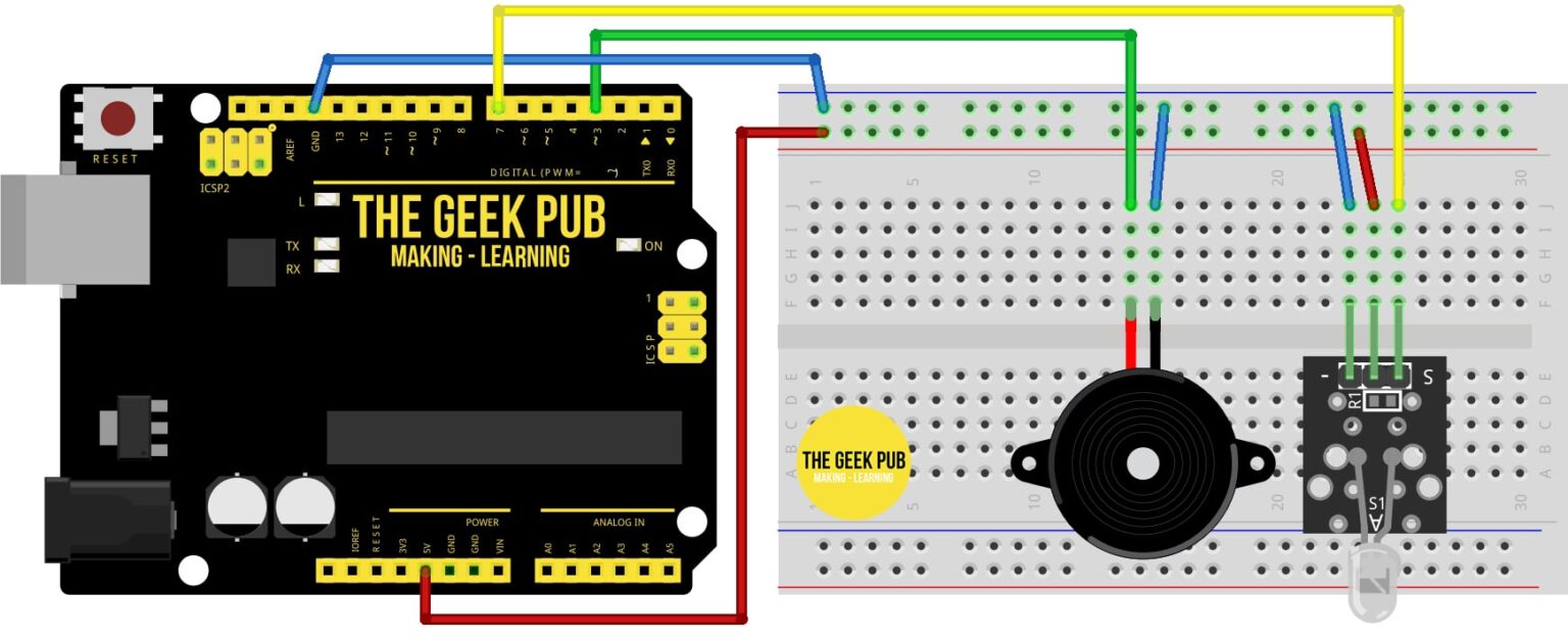 Arduino: Use a Motion Sensor to Sound a Piezo Buzzer - The Geek Pub