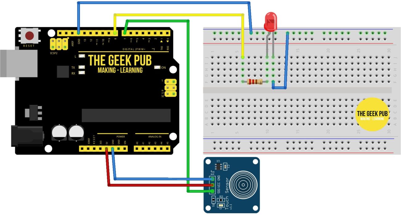Arduino Touch Sensor Tutorial - The Geek Pub