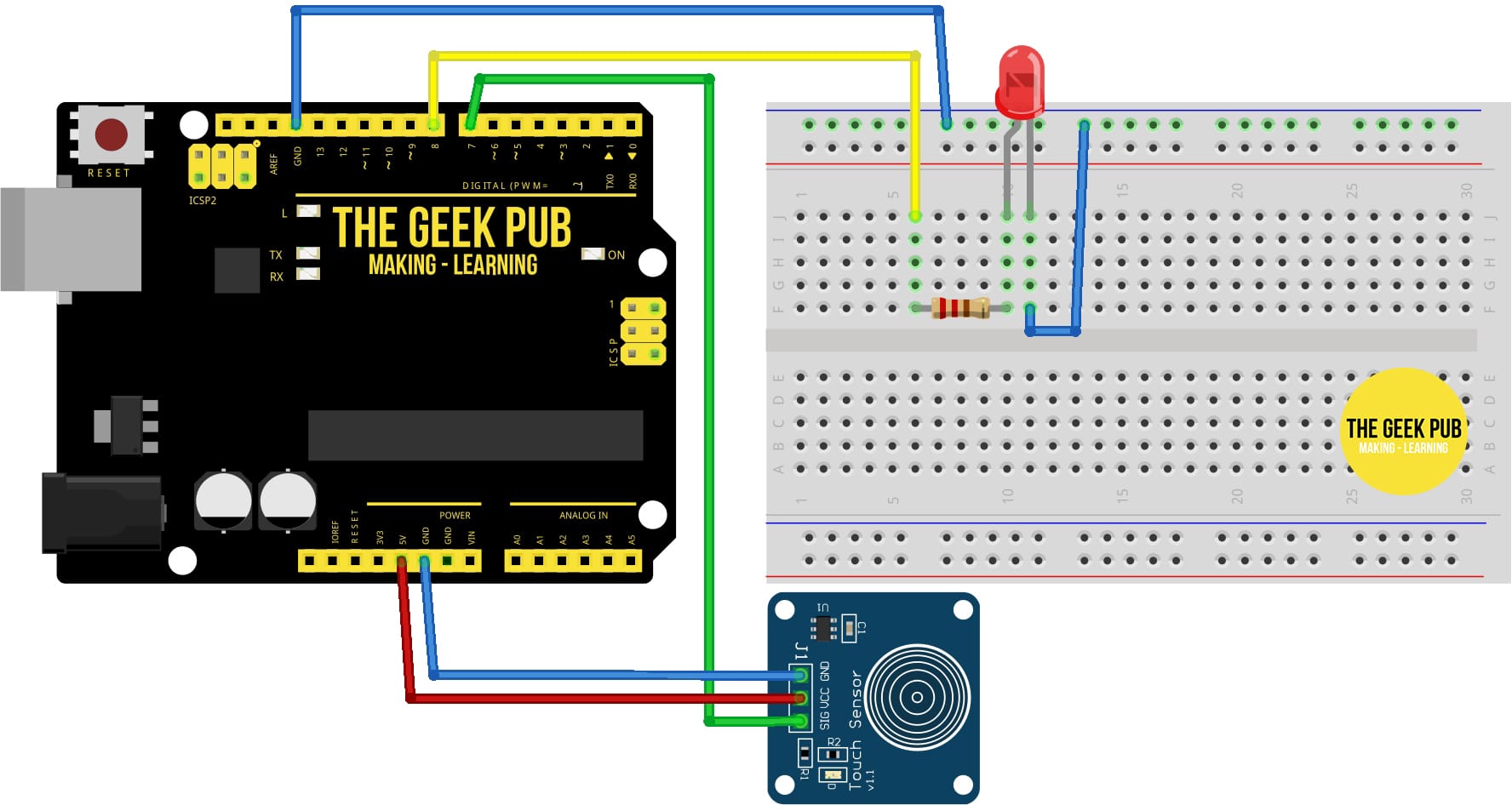 Arduino Touch Sensor Tutorial The Geek Pub