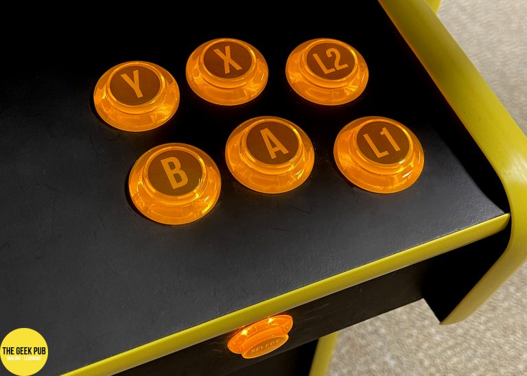 Die-Cut Arcade Button Labels (Black) - The Geek Pub