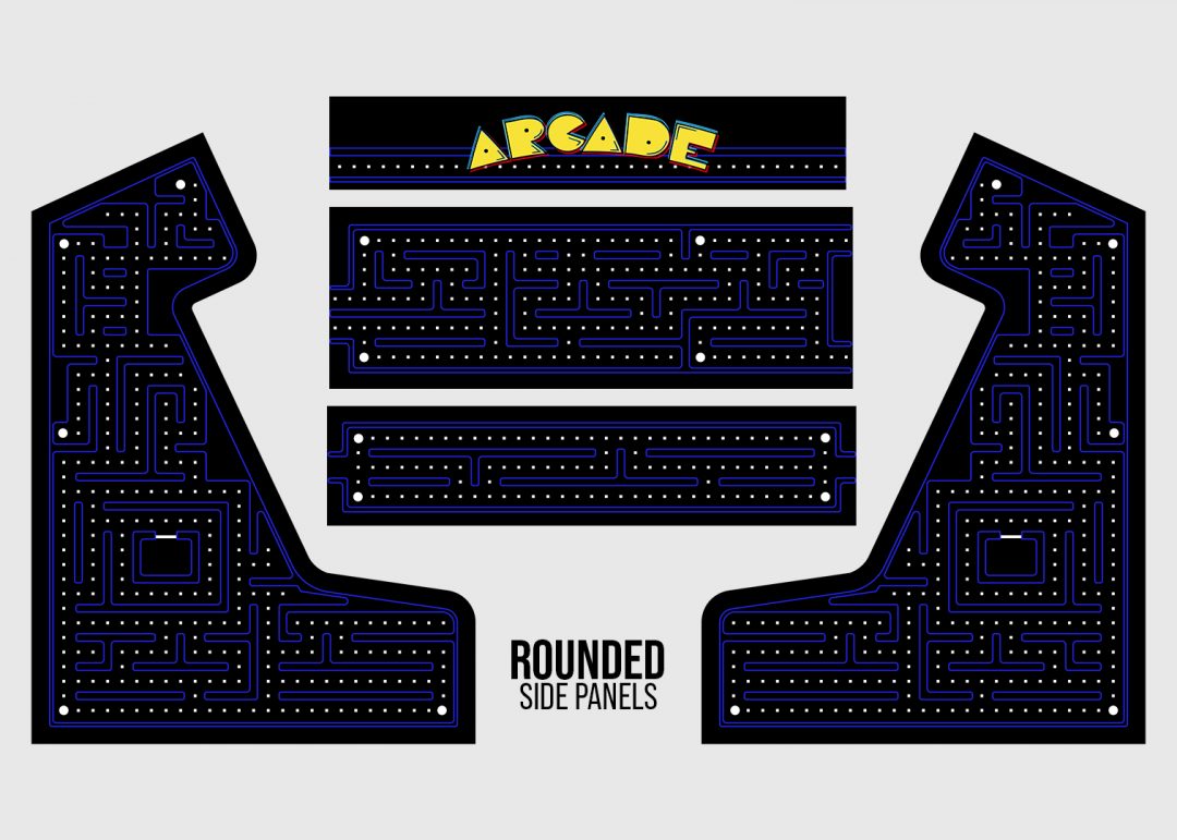 Pac-Style Bartop Arcade Cabinet Skin, arcade graphics, arcade artwork ...