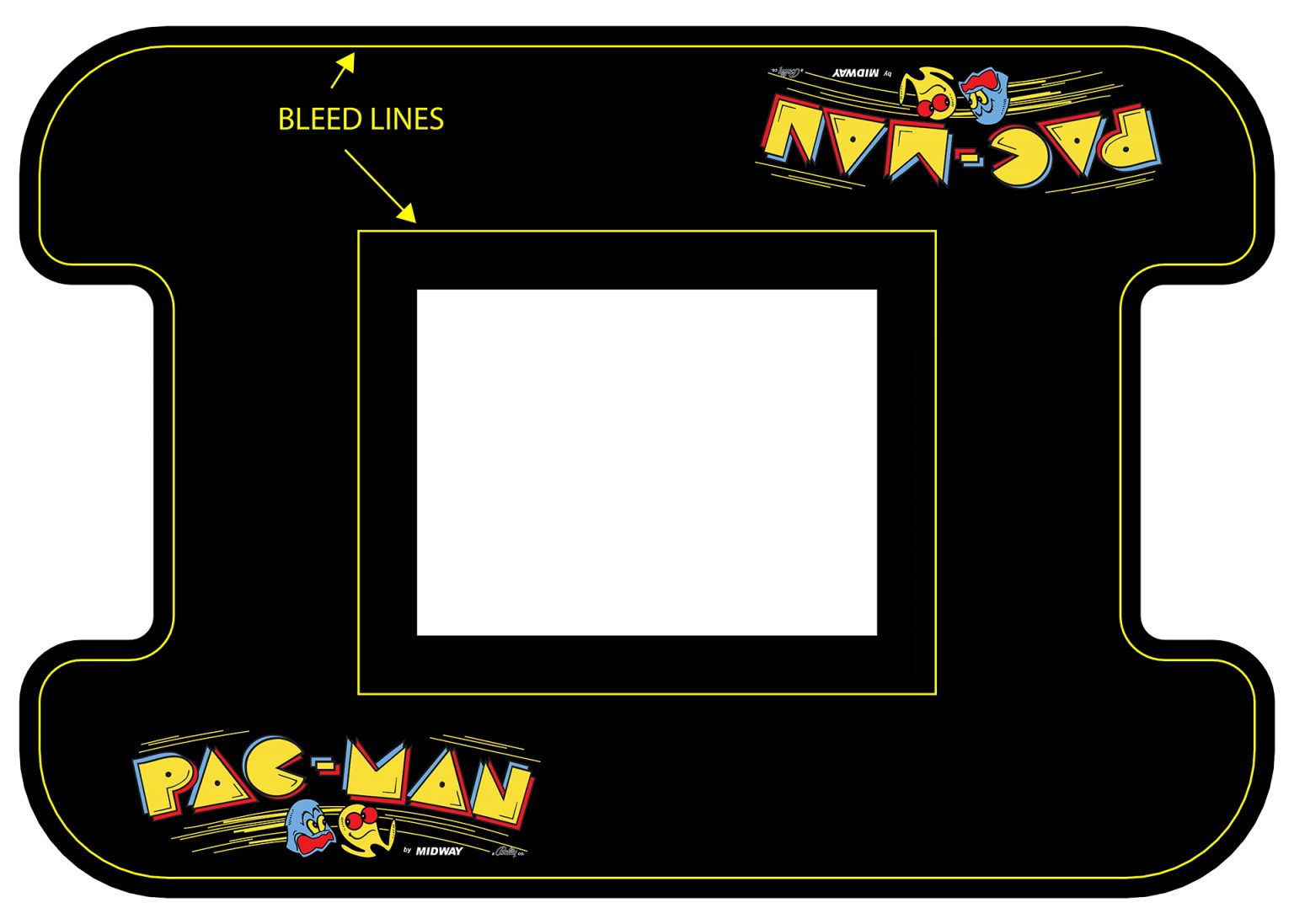 Pac-Man Cocktail Table Underlayment - The Geek Pub