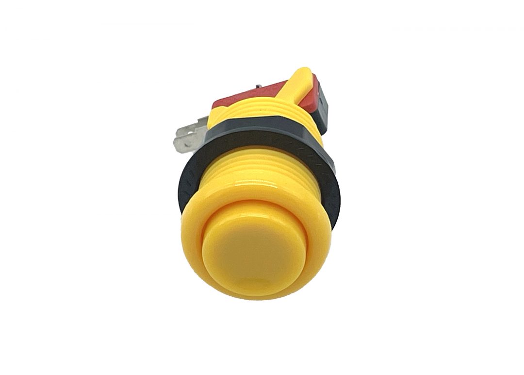 Yellow American Arcade Button 30mm - The Geek Pub