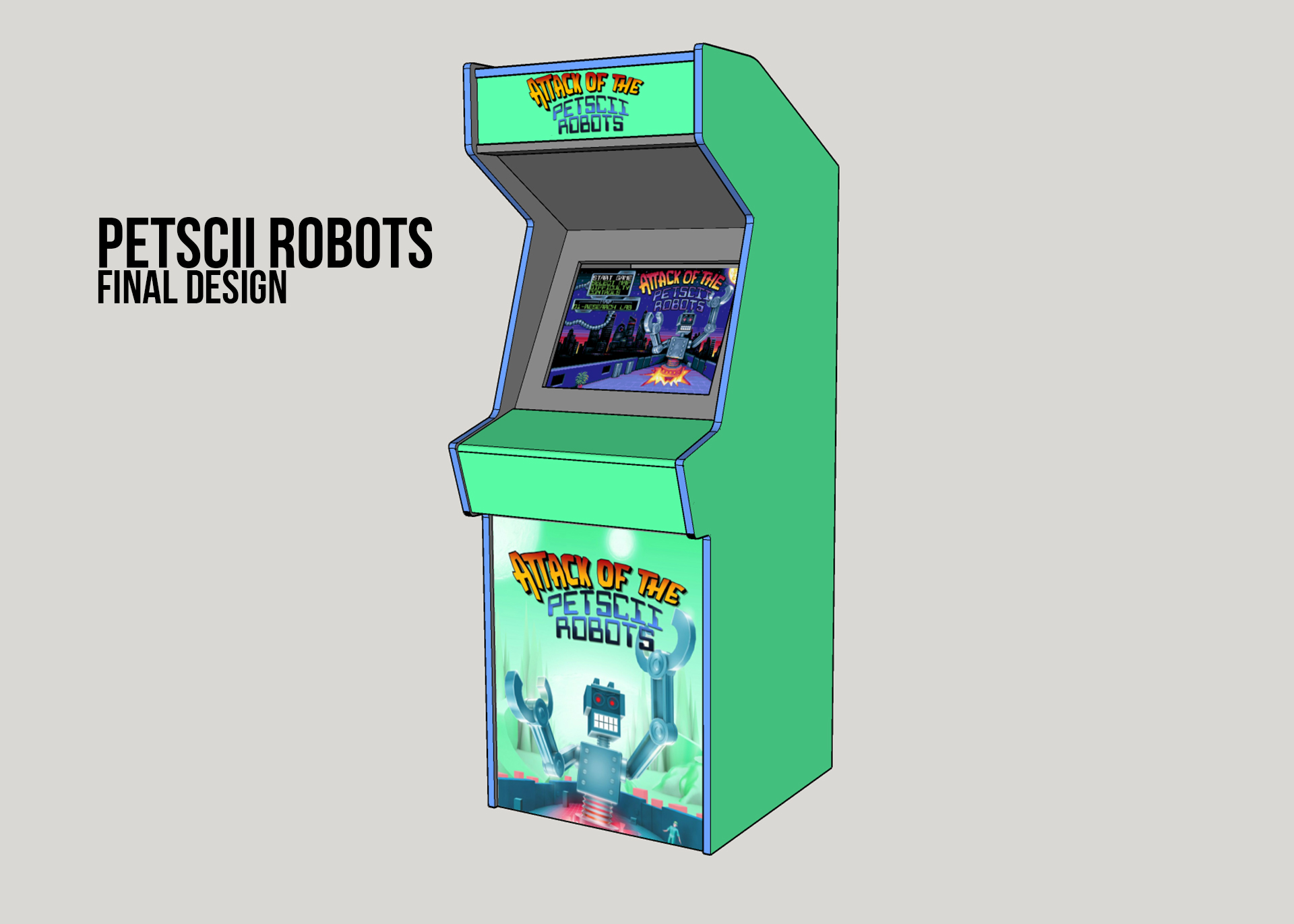 PETSCII Robots Arcade Cabinet Build - The Geek Pub
