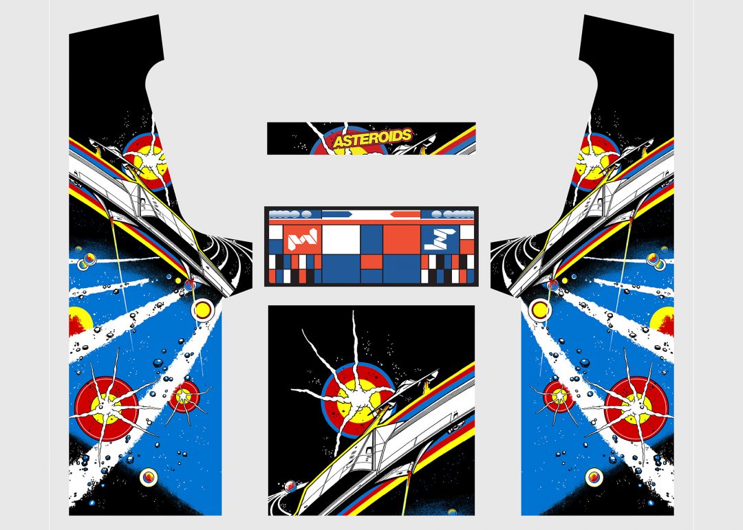 Asteroids Full-Size Arcade Cabinet Skin - The Geek Pub