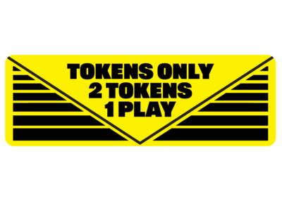 Tokens Only 2 Tokens 1 Play Decal Sticker - The Geek Pub